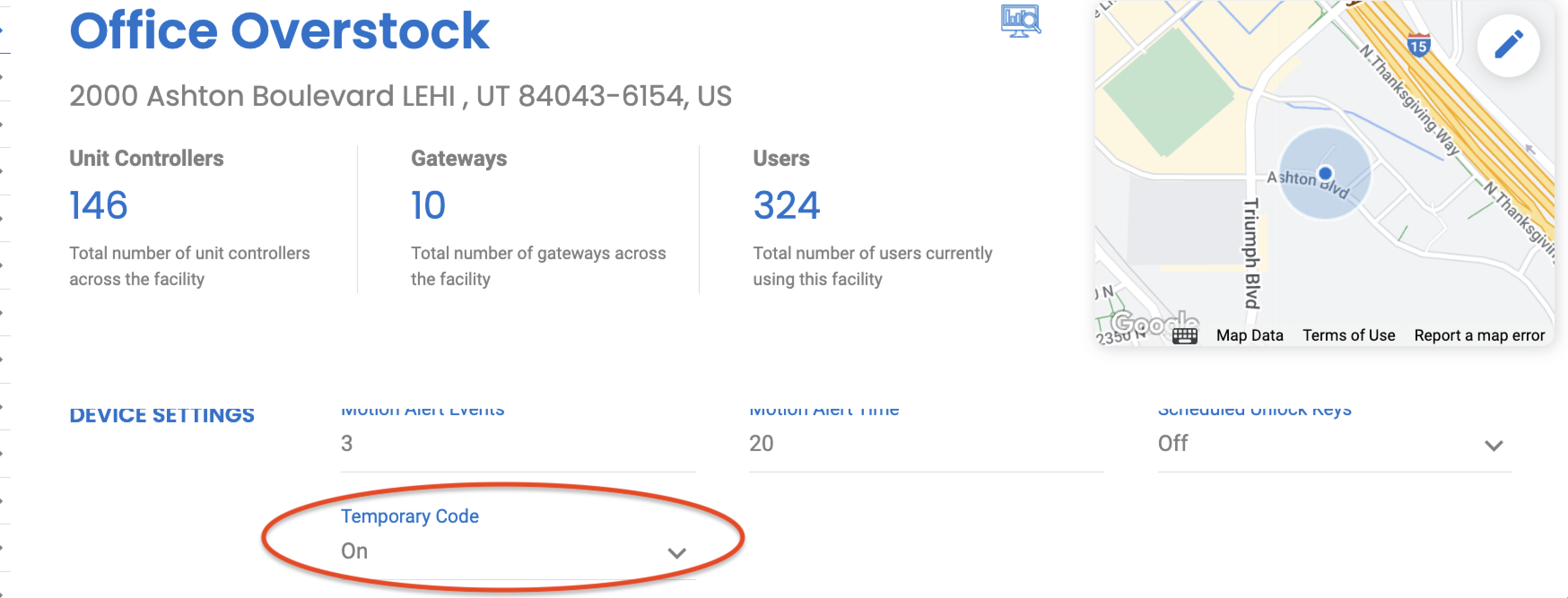 Setting Up Temporary Access Codes